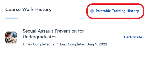 How to View a User's Historical Completion Summary and Details