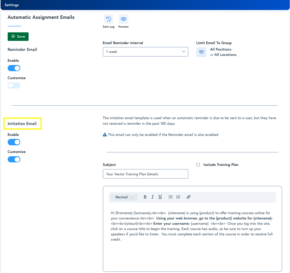 Activating and Customizing Auto Emails