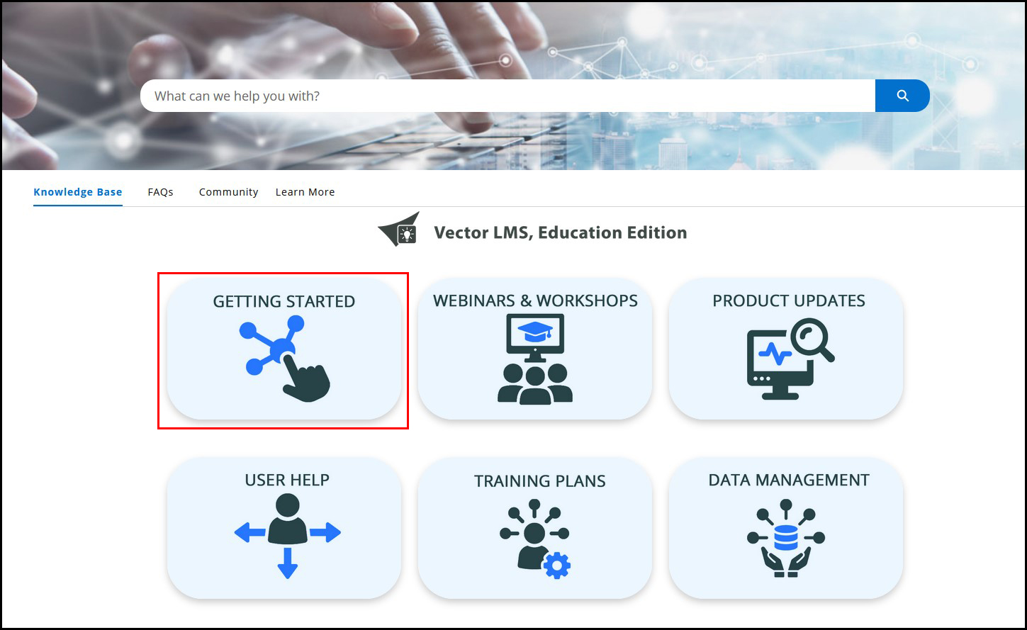 How to Use the Vector LMS Education Edition Support Center