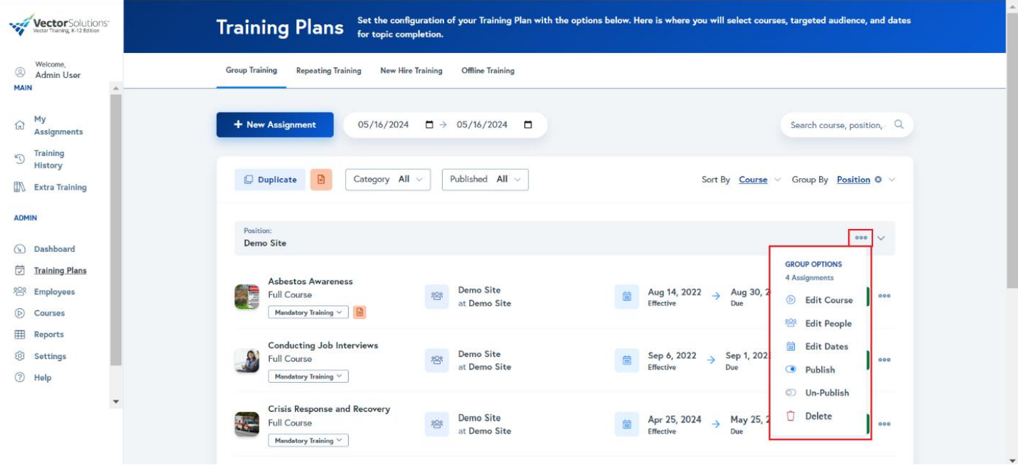 How to Mass Edit Multiple Training Plans